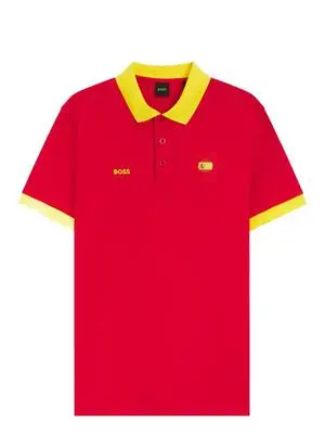 Hugo Boss Paddy Spain Flag Polo Shirt - Light Red