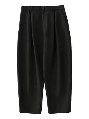 Studio Nicholson Tuck Curved Tapered Pants - Black
