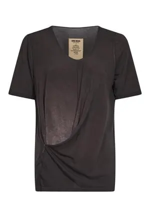 UMA WANG Uma Wang Short Sleeve T-Shirt With Round Neck And Pleated Design No
