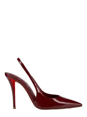 CHRISTIAN LOUBOUTIN Pointed Toe Stiletto Heel Slingbacks - Red