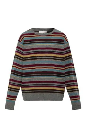 Dries Van Noten Horizontal Stripe Knit Top - Black