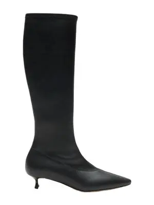 Casadei Giselle Knee-high Kitten-heel Boots - Black