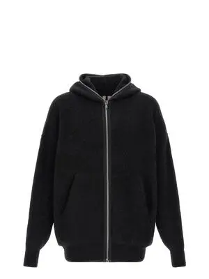Rick Owens Long Sleeve Zip-up Hoodie - Black