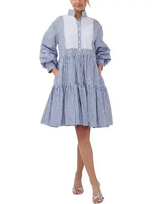MARIELLE STOKKELAAR Cecilia Dress - Blue/white