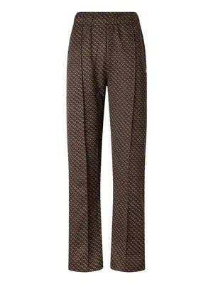 WALES BONNER Mudra Jacquard Straight-leg Track Pants - Brown