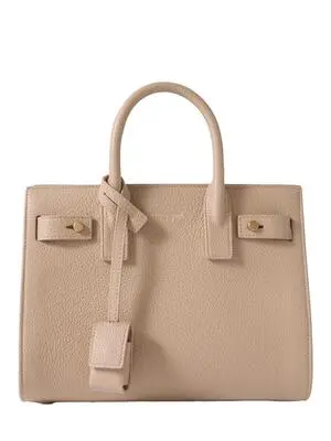 Saint Laurent Sac De Jour Nano Textured-leather Tote - Neutrals
