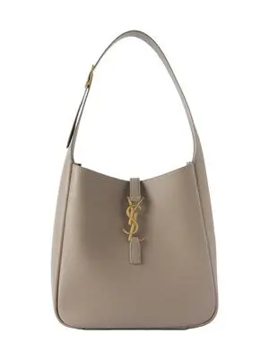 Saint Laurent SAINT LAURENT Le 5 À 7 Leather Shoulder Bag Gray