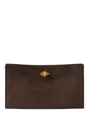 METIER Ease Suede Clutch With Detachable Shoulder Strap