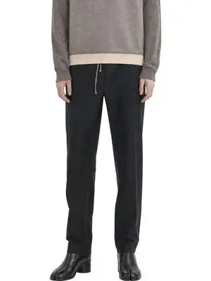 MAISON MARGIELA Cotton Nylon Silk Twill Drawstring Trousers - Blue