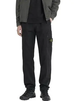 Stone Island 3100015 Cotton Ripstop Cargo Pants - Black