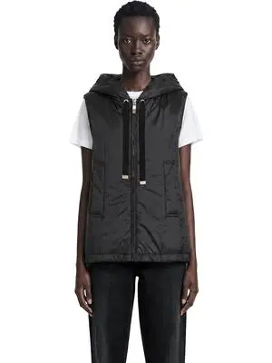 Max Mara Padded Water-repellent Hooded Gilet - Beige