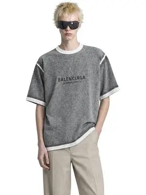 Balenciaga Cotton Short Sleeve T-shirt - Black