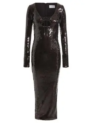 16Arlington Solaria Midi Dress - Brown