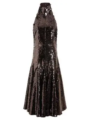 16Arlington Mika Sequin Midi Dress - Brown