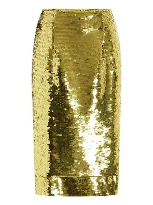 16Arlington Nyla Sequined Midi Skirt - Green