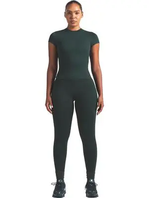 SKIMS Padded Baby T Shirt | Green | Medium | Nike Matte - Dark Teal
