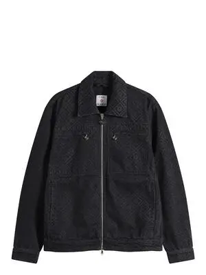 Casablanca Monogram Jacquard Denim Jacket - Black