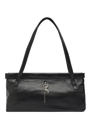 JUSTINE CLENQUET Flor Chain Charm Bag - Black