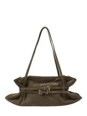 JUSTINE CLENQUET Sidney Evening Suede Bag - Clay