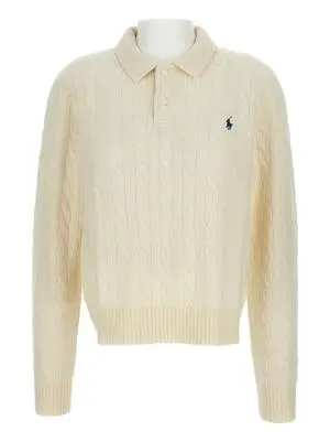 POLO RALPH LAUREN Polo Ralph Lauren Wool Blend Cable Knit Polo