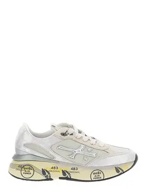 Premiata Technical Mesh And Laminated Leather Sneakers - Multicolor