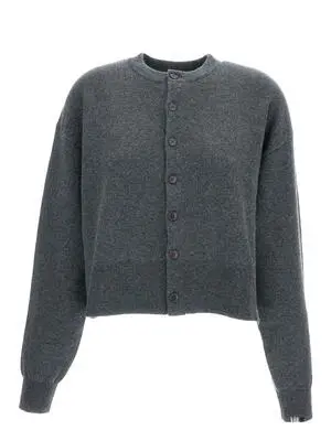 Extreme Cashmere N.170 Cardigan Chou In Stretch Cashmere-blend - Grey