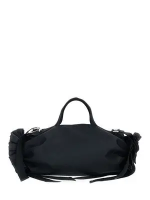 Simone Rocha Large Technical Fabric Bag With Double Ribbon And Rosettes - Nero