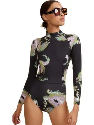 Cynthia Rowley Dragon Wetsuit - Black Multi