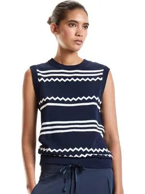 Cynthia Rowley Ziggy Knit Tank - Navy