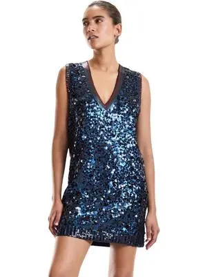 Cynthia Rowley Blair Sequin Dress - Navy
