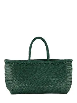 Dragon Diffusion Dragon Diffusion Handwoven Leather Tote Green
