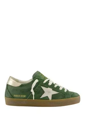 GOLDEN GOOSE Suede Super-star Sneakers - Green