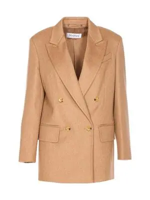 Max Mara Double-breasted Camel Hair Blazer - Brown
