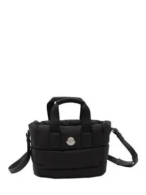 Moncler MONCLER Padded Tote Bag With Top Handles And Shoulder Strap Black