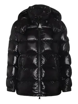 Moncler Quilted Hooded Down Jacket - Black