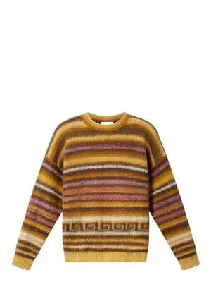 Isabel Marant Étoile Brushed Virgin Wool Striped Crew Neck Sweater - Yellow