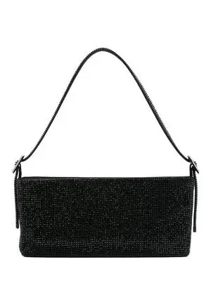 Benedetta Bruzziches Rhinestone Embellished Shoulder Bag - Black