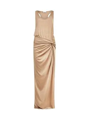 Andamane Sleeveless Draped Maxi Dress - Gold