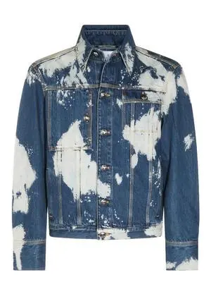VIVIENNE WESTWOOD Denim Jacket With Bleach Wash - Blue