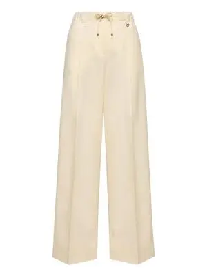 Moncler Straight Leg Trousers - Cream