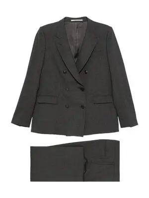 Tagliatore Double-breasted Peak Lapel Jumpsuit - Gray