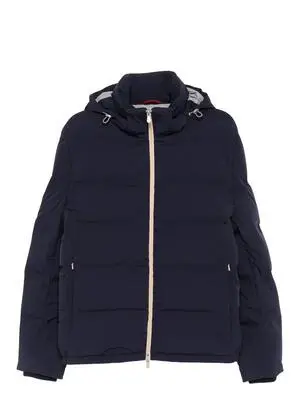Brunello Cucinelli Padded Hooded Jacket - Blue