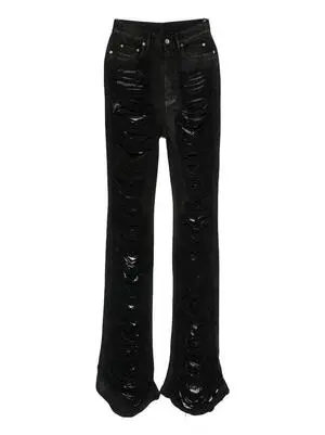 Rick Owens Denim Bootcut Jeans - Black