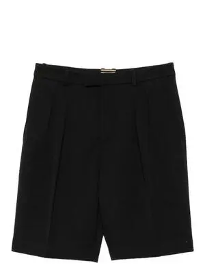 Saint Laurent Tailored Pleated Shorts - Black