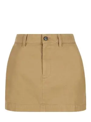 Balenciaga Straight Skirt With Logo Detail - Cream