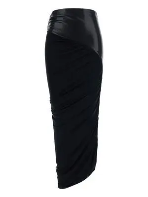 Andamane Ursula Skirt With Eco-leather And Viscose Details - Multicolor