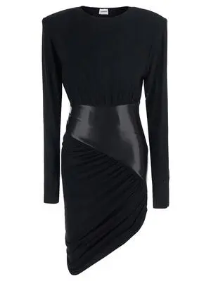 Andamane Ursula Dress With Eco-leather Detailing - Multicolor