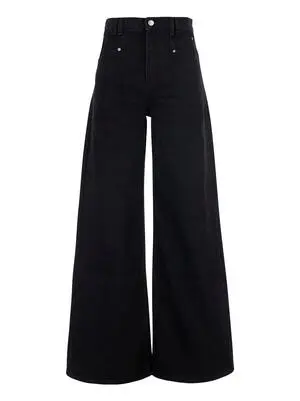 Isabel Marant Étoile Wide Leg Jeans - Black