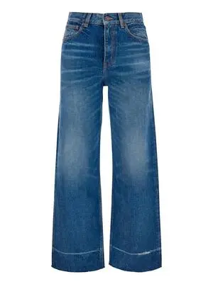 Chloé Denim Jeans With Logo Patch - Multicolor