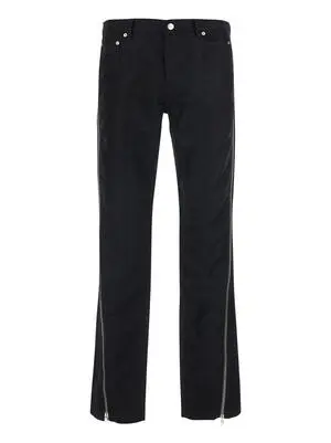 Rick Owens RICK OWENS Vega Black Wool Blend Pants With Openable Side Zippers Multicolor